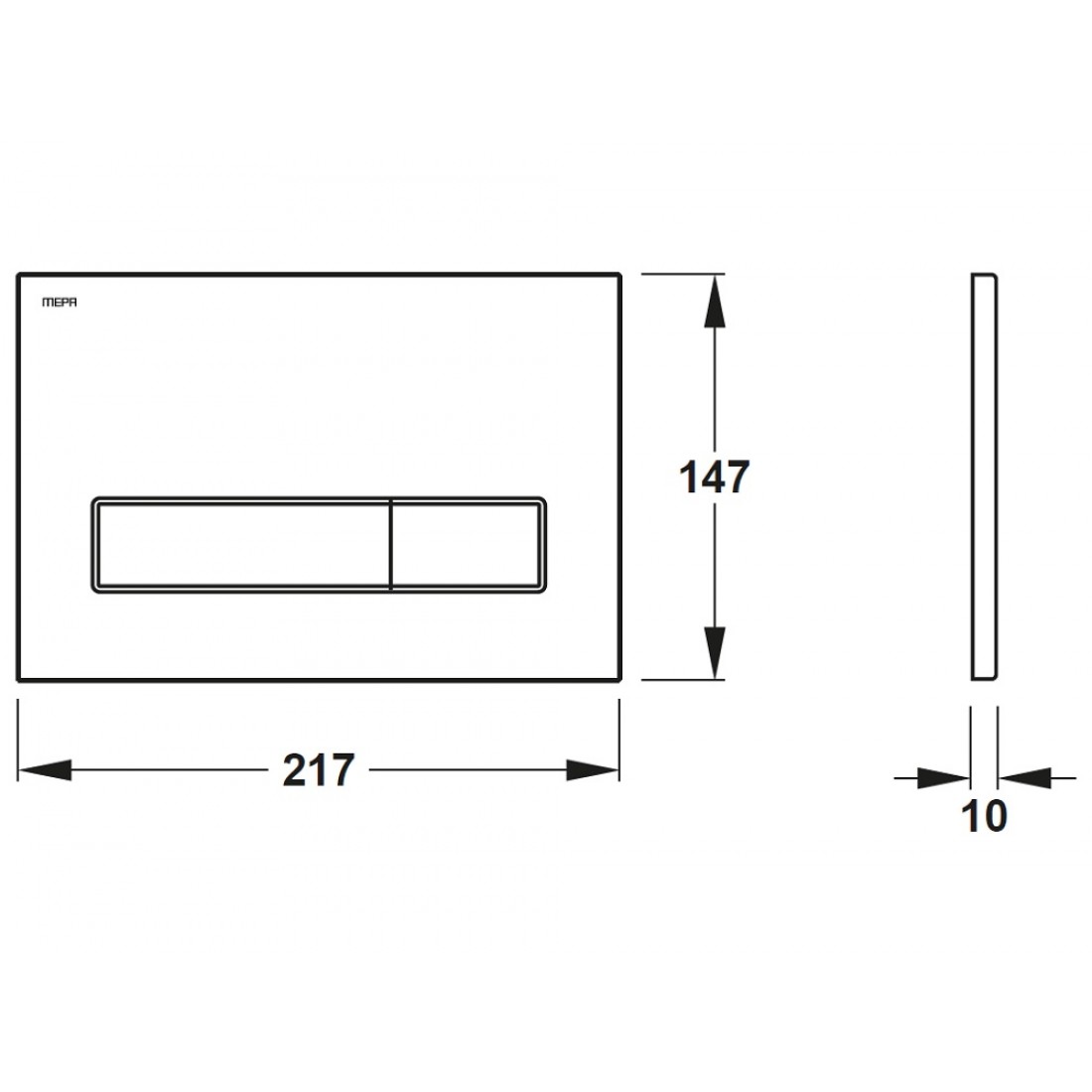 Mepa Orbit 2 aktivirna tipka bela art. 421800